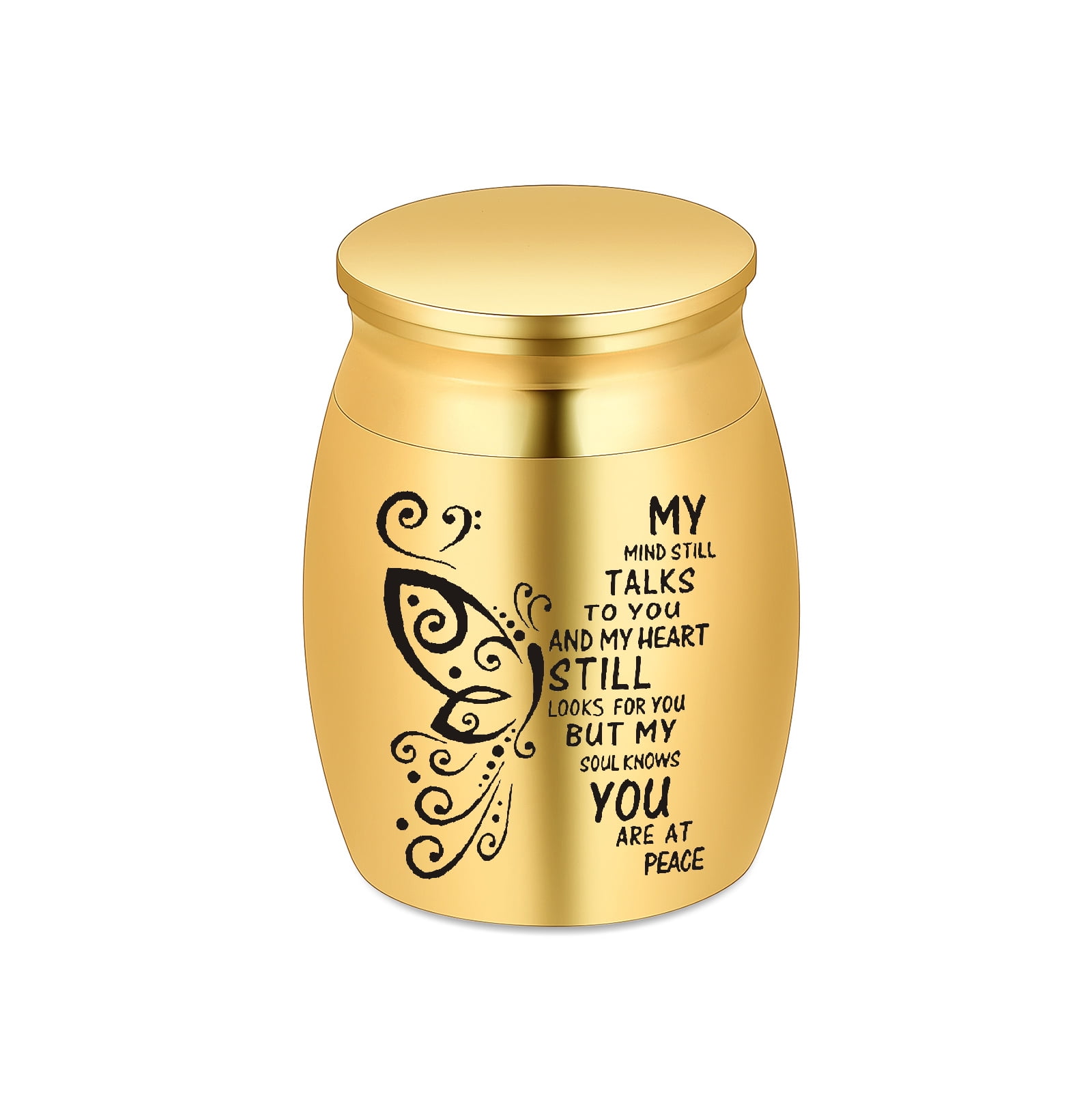 Personalize Butterfly Print - Stainless Steel Mini Urn for Cremation ...