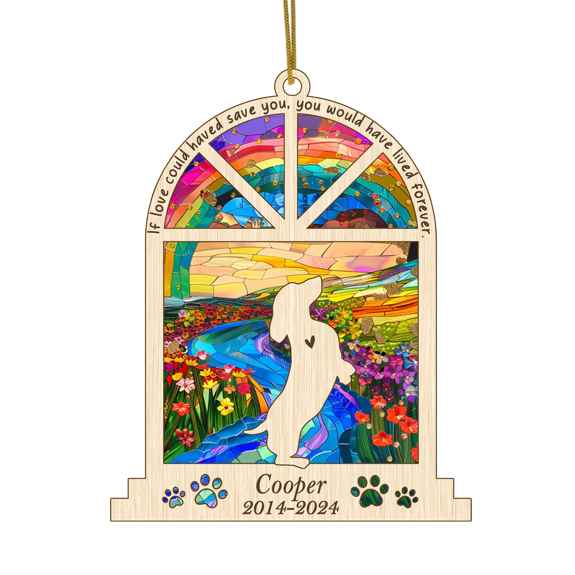 Personalize Cocker Spaniel Dog Memorial Sun Catcher, Custom Dog ...