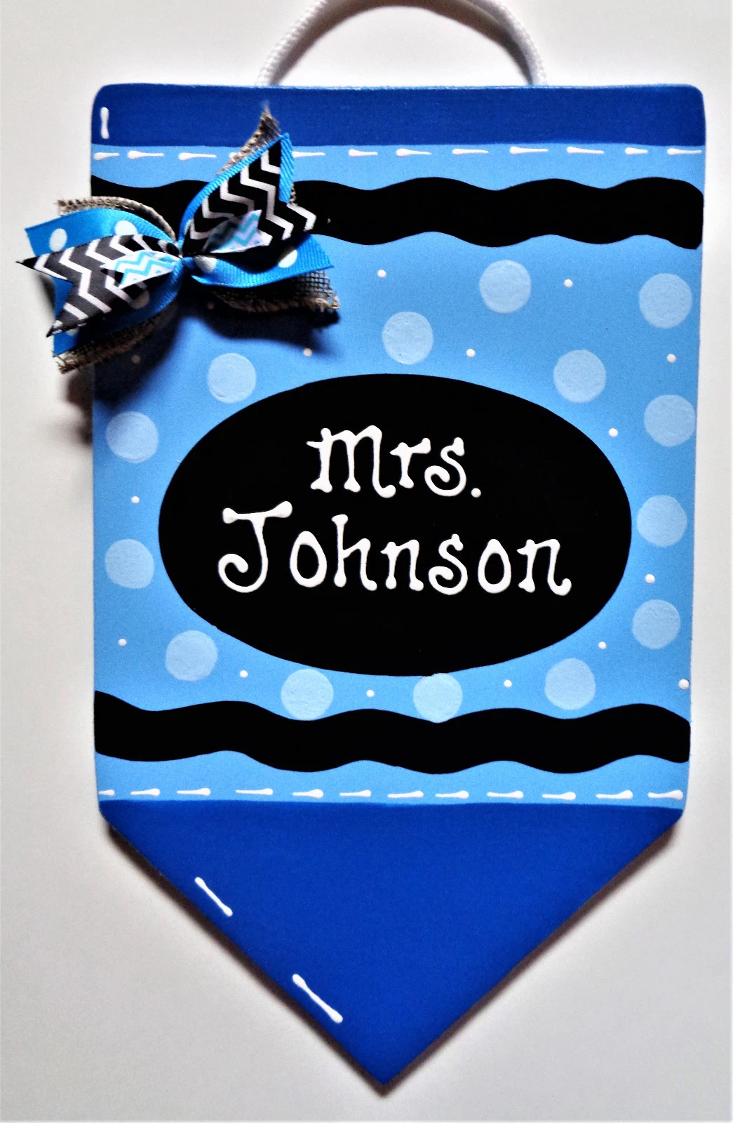 Personalize Crayon Teacher Sign Wall Art Door Plaque School Class ...