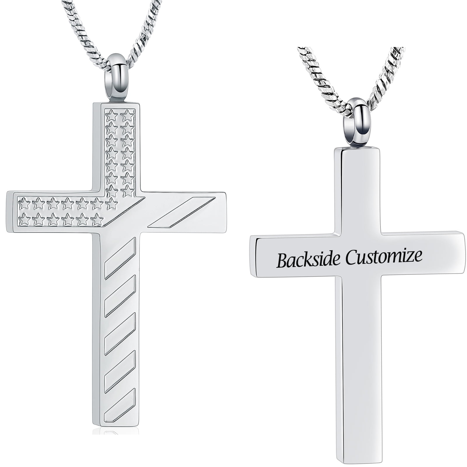 Personalize Cross Necklace for Cremation Ashes Urn Necklace for Ashes ...