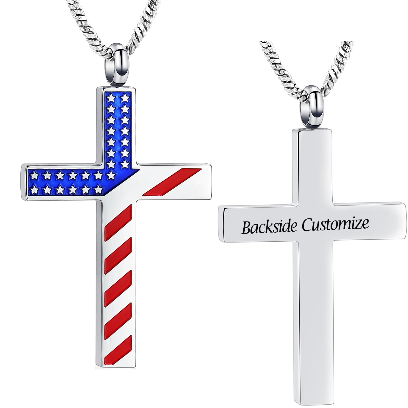 Personalize Cross Necklace for Cremation Ashes Urn Necklace for Ashes ...