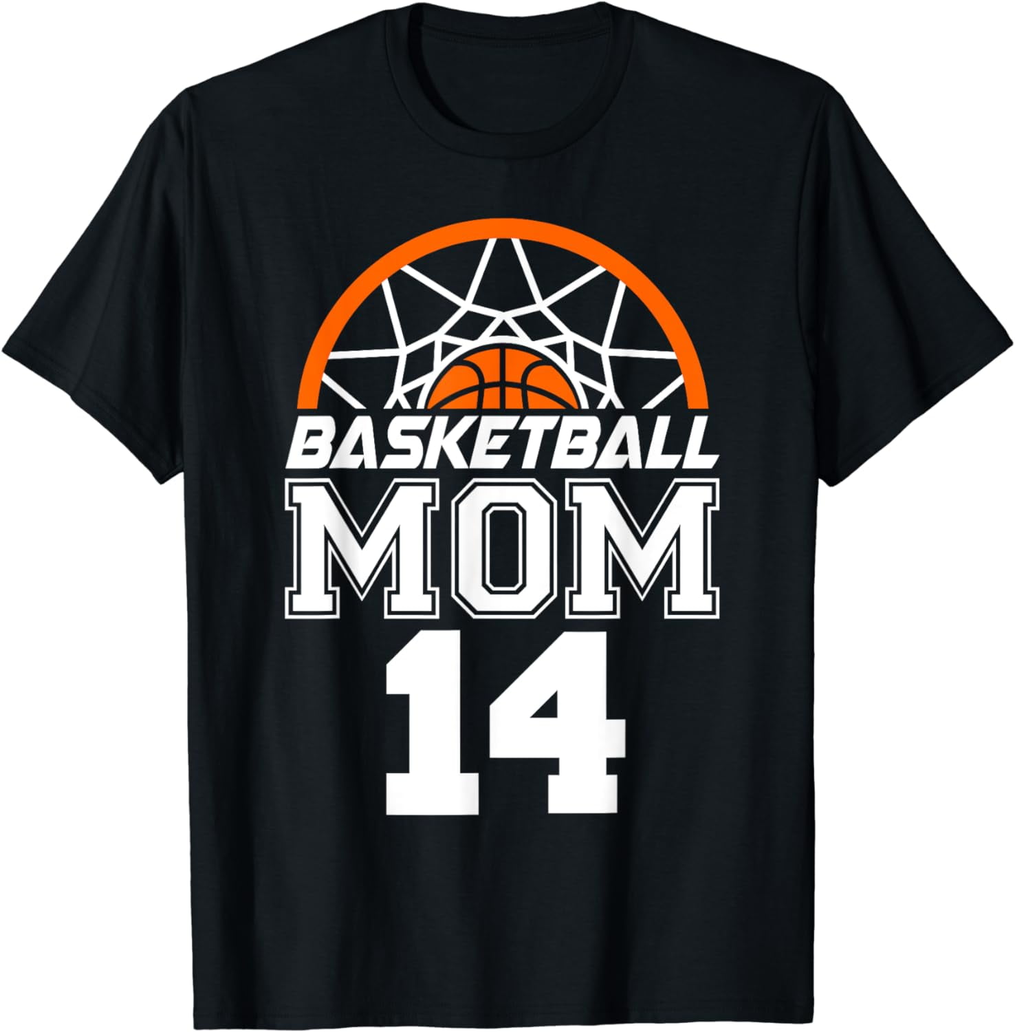 Personalize Custom Number 14 Basketball Mom Gifts For Fans T-Shirt ...