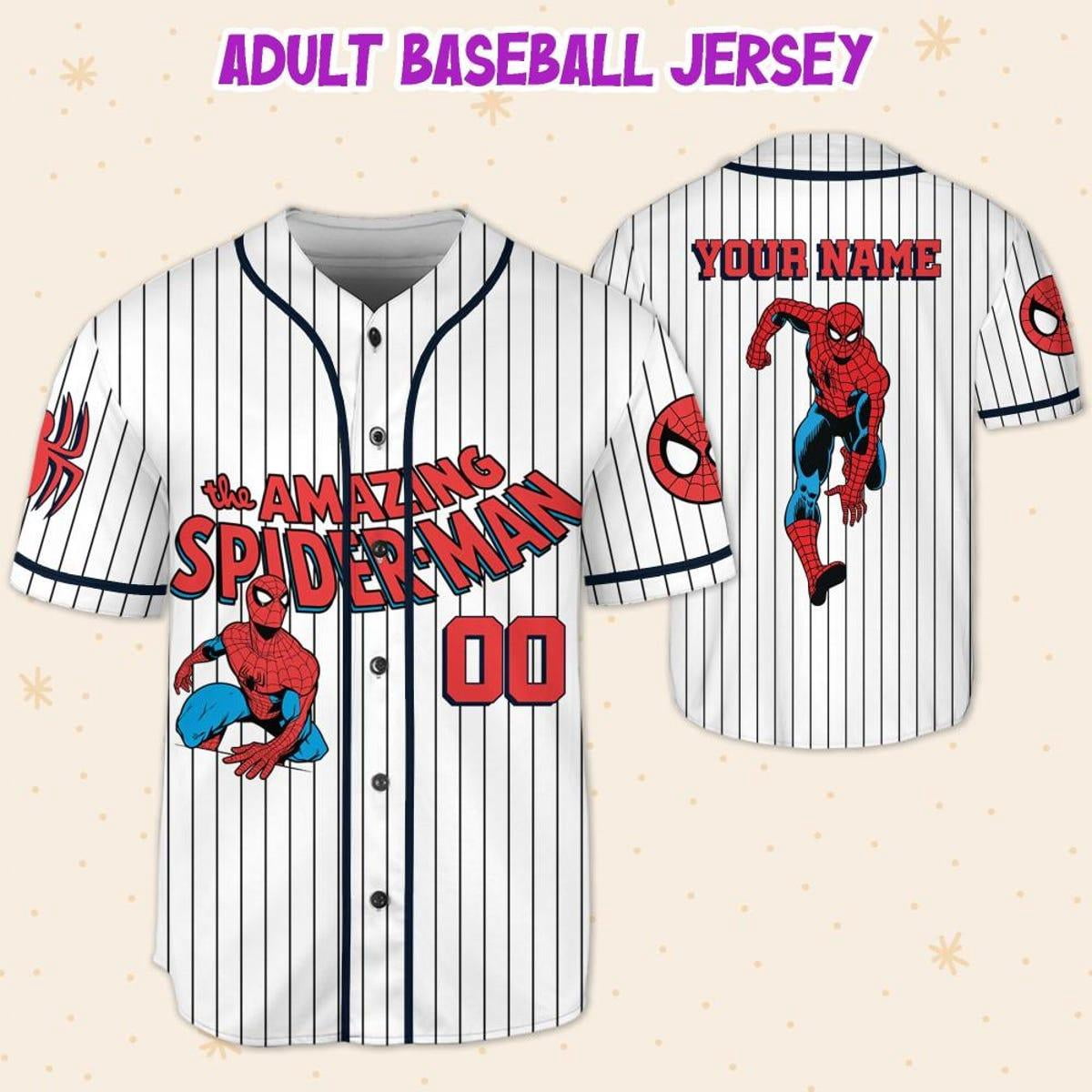 Personalize Disney Amazing Spider Man Disney Baseball Jersey ...