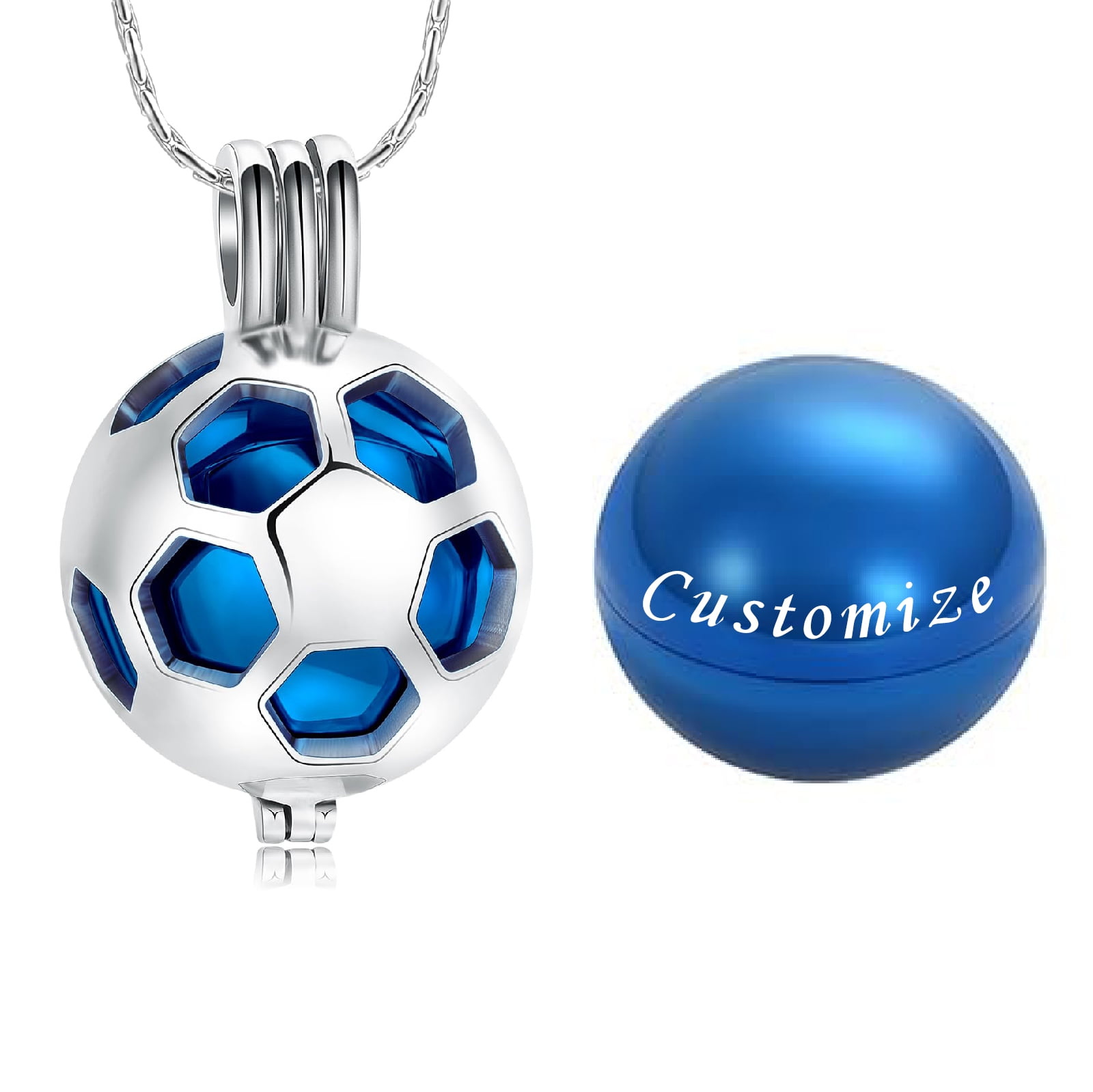 Personalize Football Necklace for Cremation Ashes Urn Necklace for ...