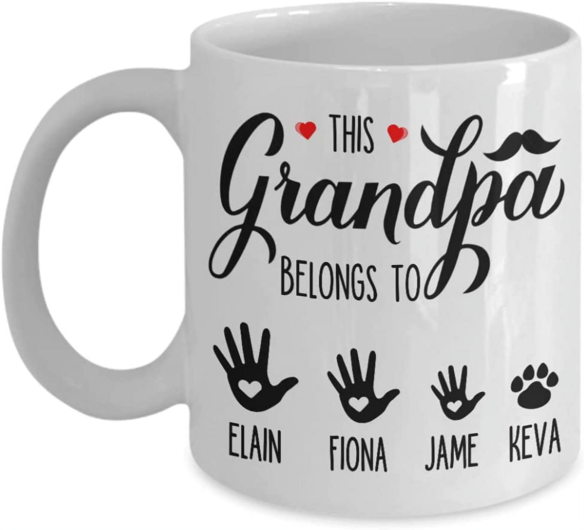 Personalize Grandpa Mug This Grandpa Belongs To Coffee Mug Gift For ...