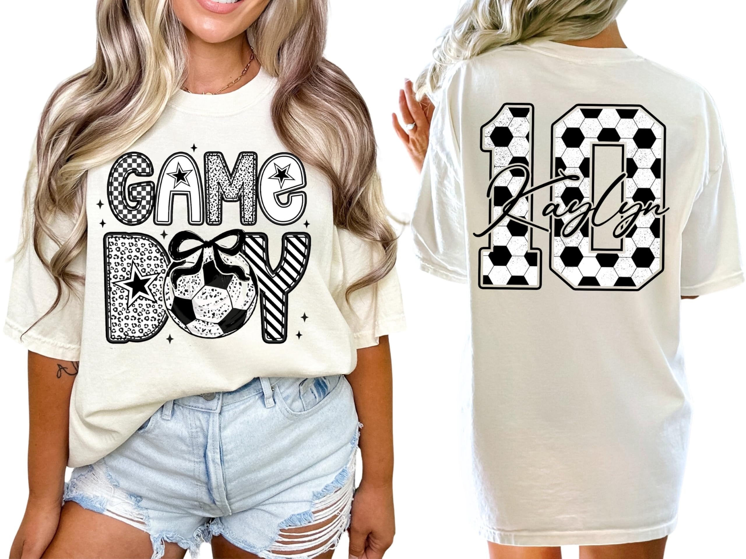Personalize Soccer Mom Shirt with Name & Jersey Number, Women Soccer ...
