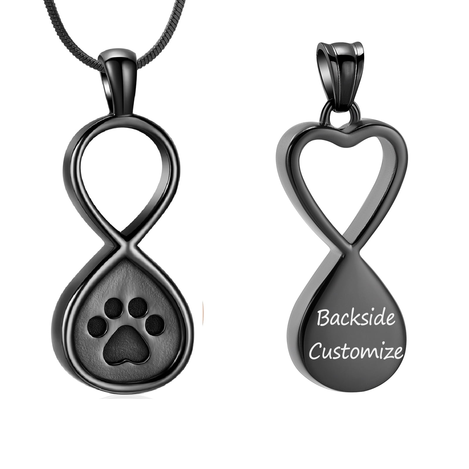 Personalize Stainless Steel Infinity Cremation Urn Pendent for Ashes ...