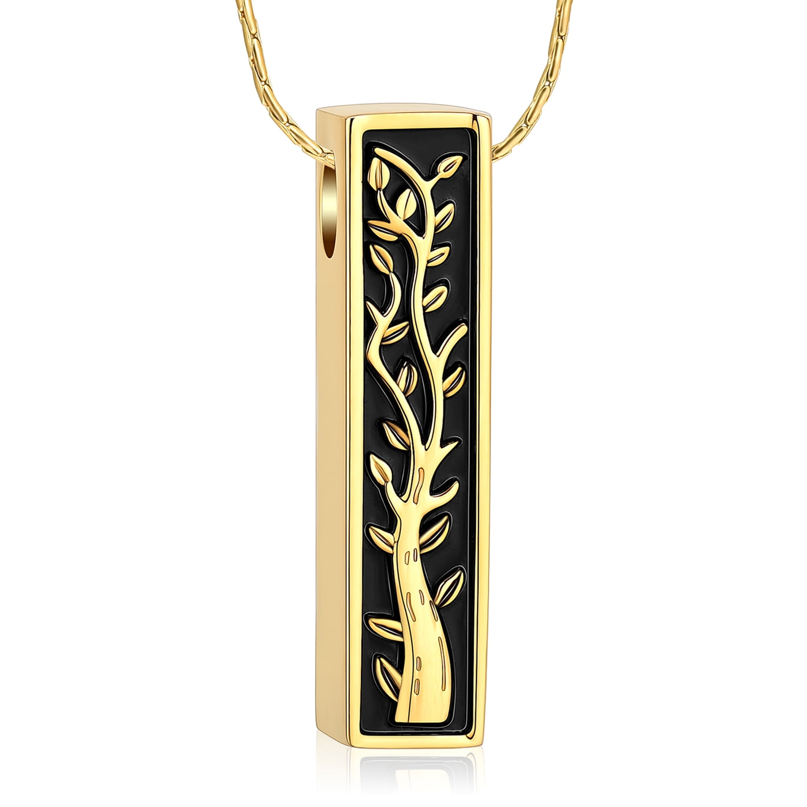 Personalize Tree of Life Long Bar Urn Pendant Memory Necklace for ...