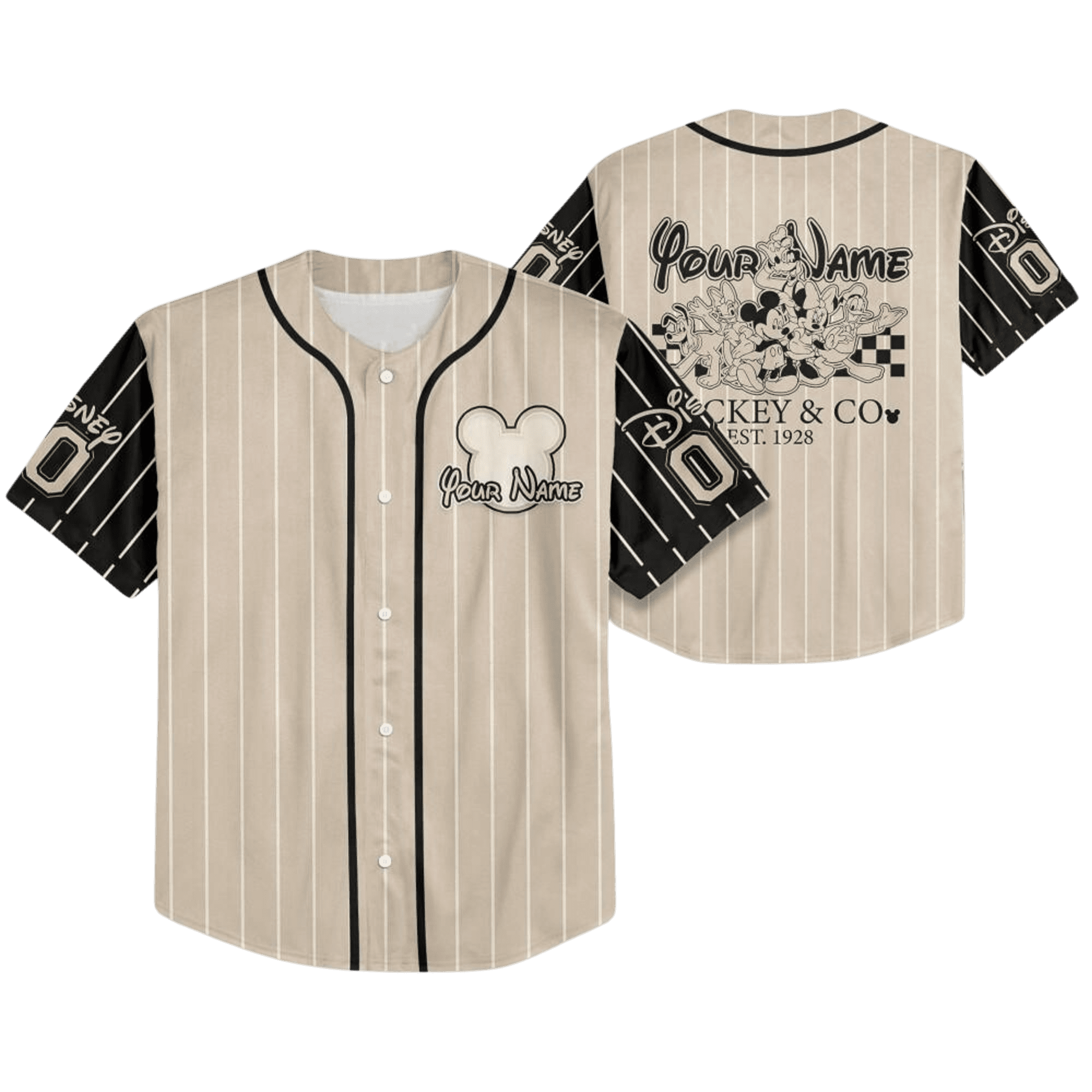 Personalize Vintage Mickey Mouse & Co 1928 Jersey, Youth, Adult Disney ...