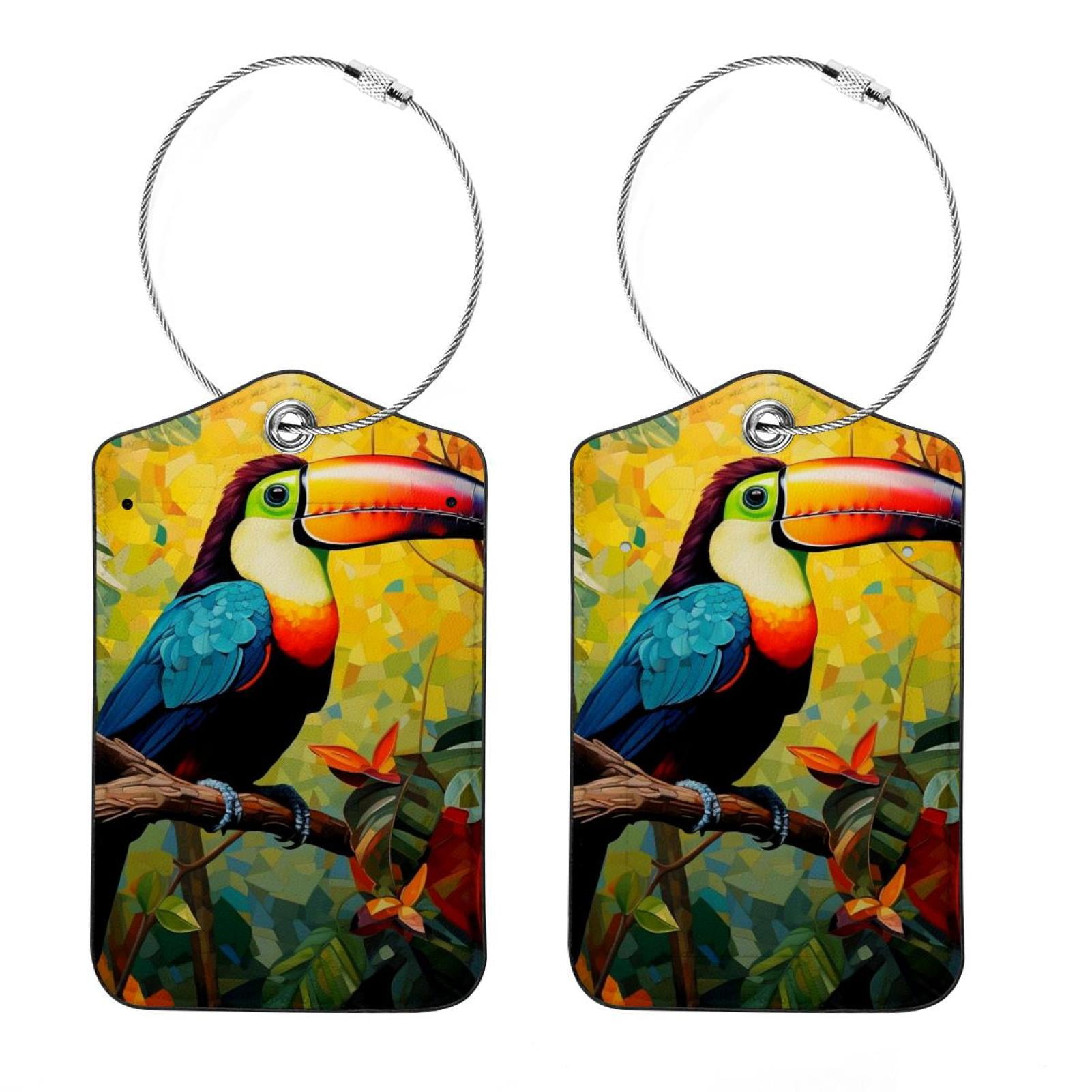 Personalize Your Baggage, Set of 2 Metal Loop Lock Luggage Tags with ...