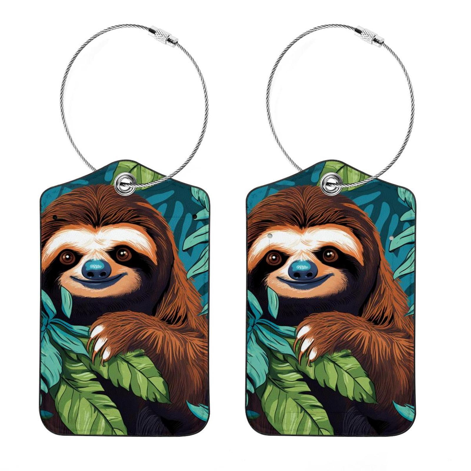 Personalize Your Baggage, Set of 2 Metal Loop Lock Luggage Tags with ...