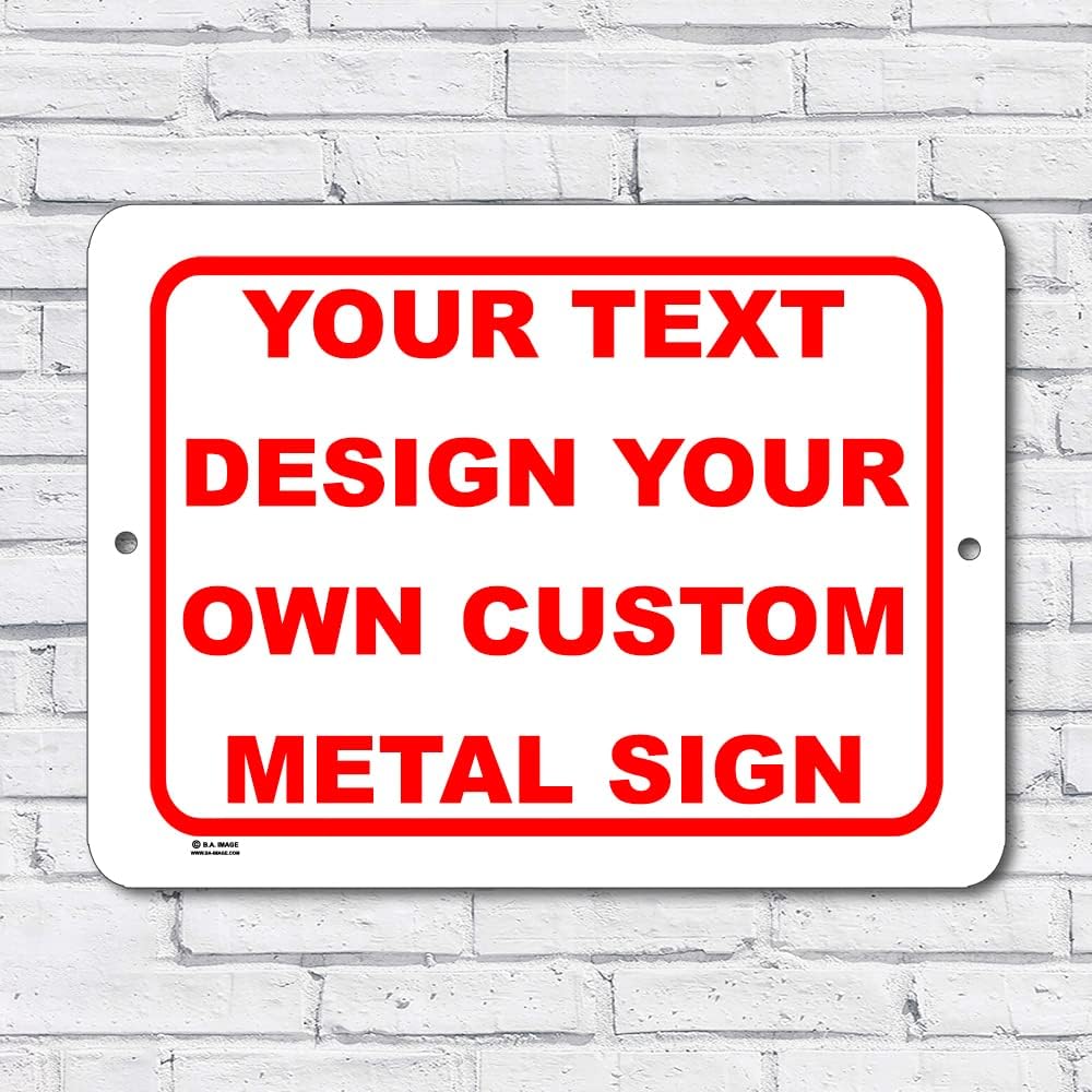 Personalized 007 Metal Sign With Your Name! (16*12 w/Red, Horizontal ...