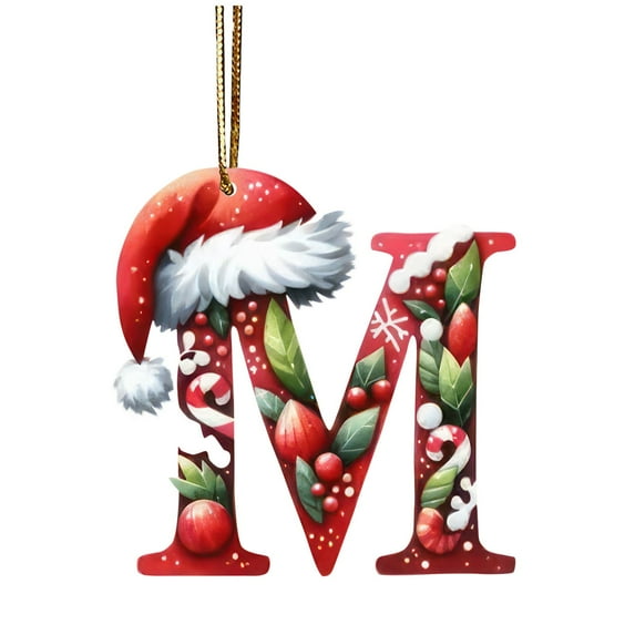 Personalized 26 Letters Christmas Ornaments 2025 Acrylic Hanging ...