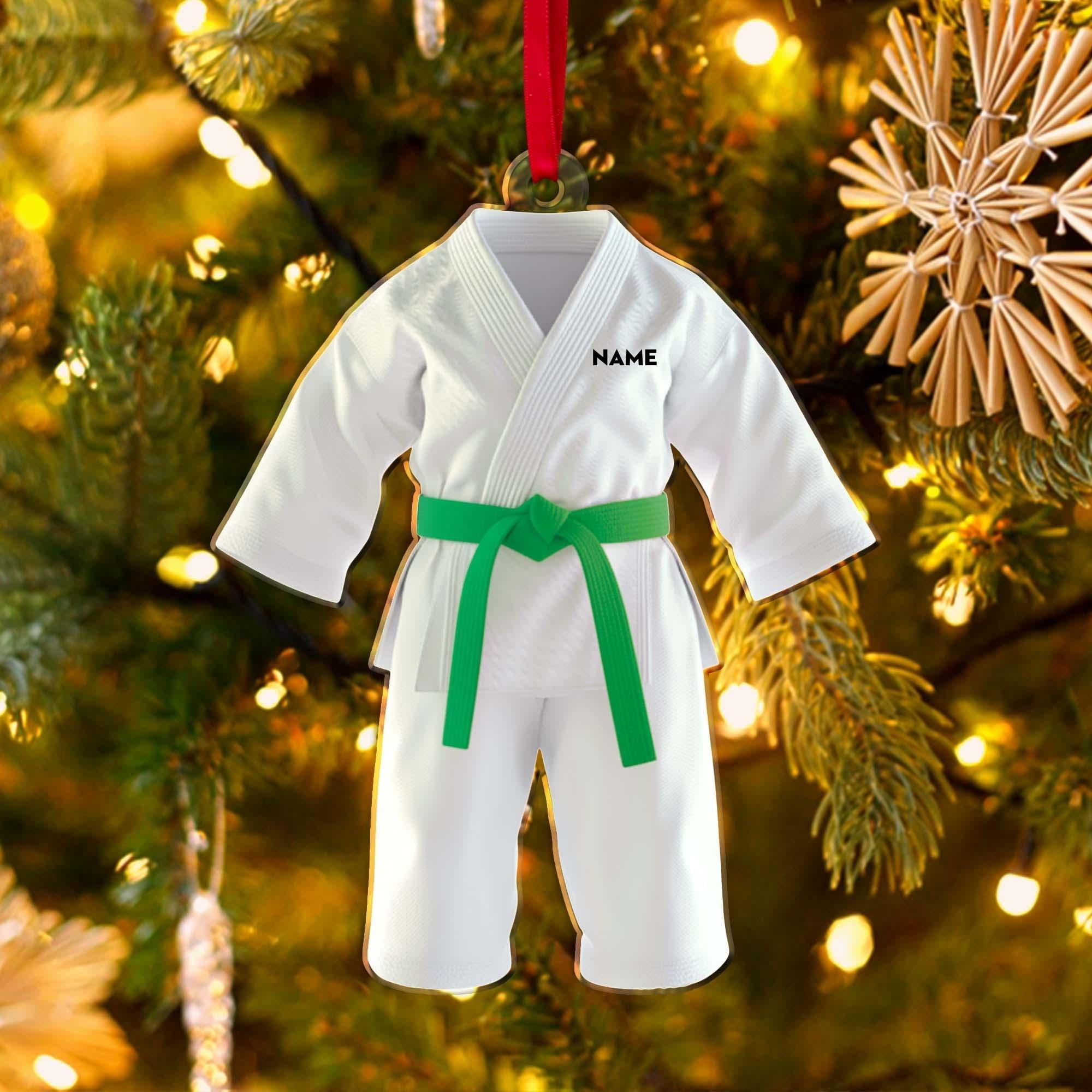Personalized 2D Karate Ornament, Custom Belt Color Karate Kids ...