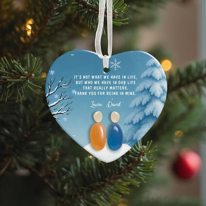 Personalized 2D Sea Glass Friendship Ornament – Timeless Best Friend ...