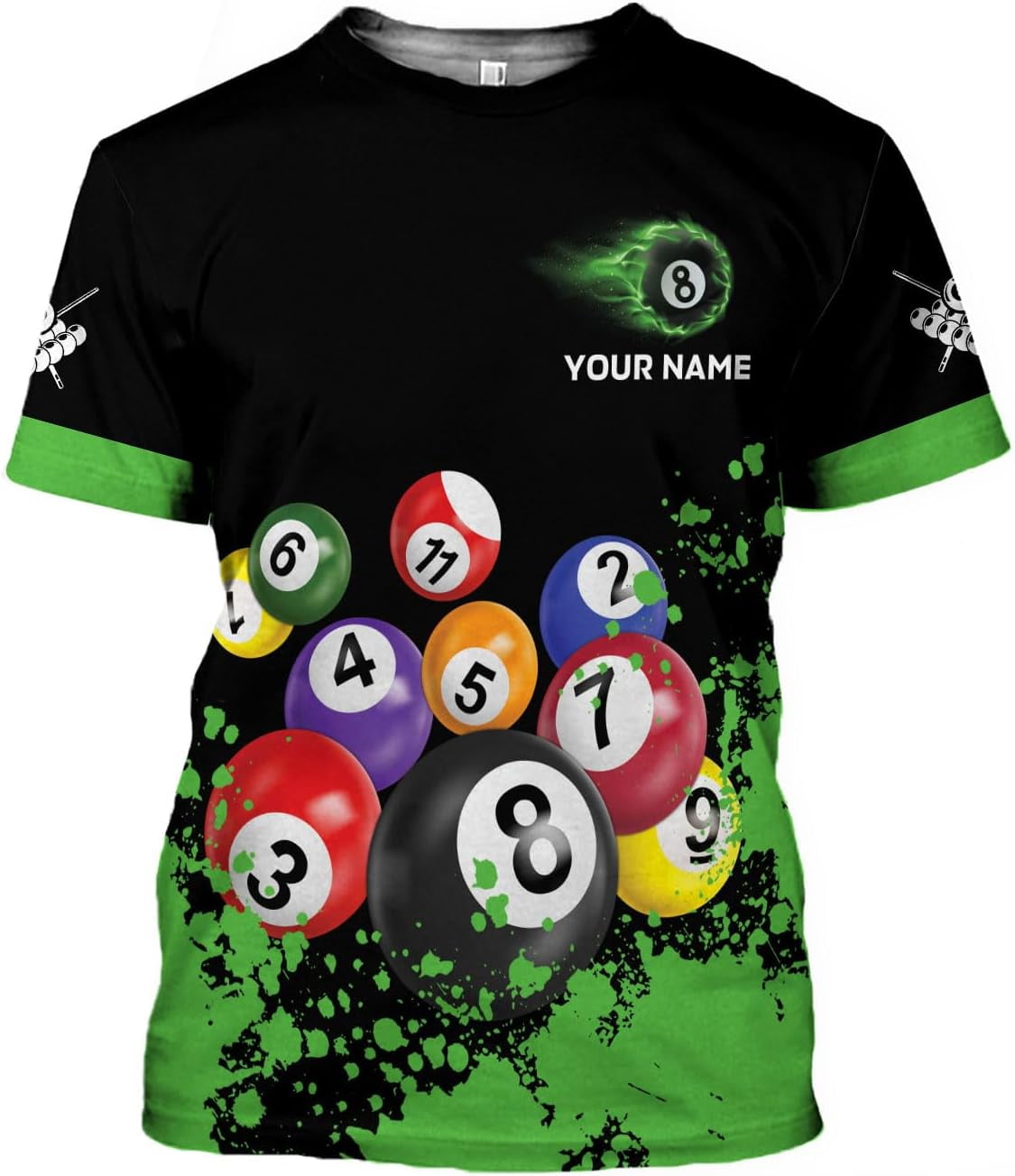 Personalized 3D Billiard Shirt Custom Name Men Women Team Apparel Pool ...