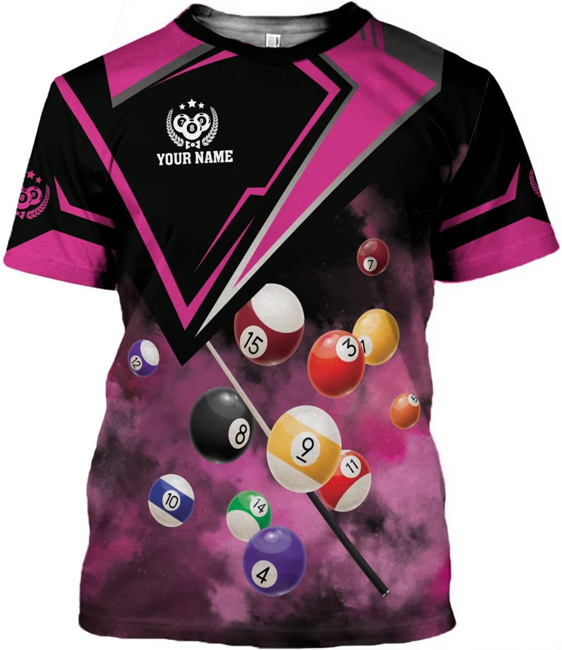 Personalized 3D Billiard Shirt Custom Name Men Women Team Apparel Pool ...