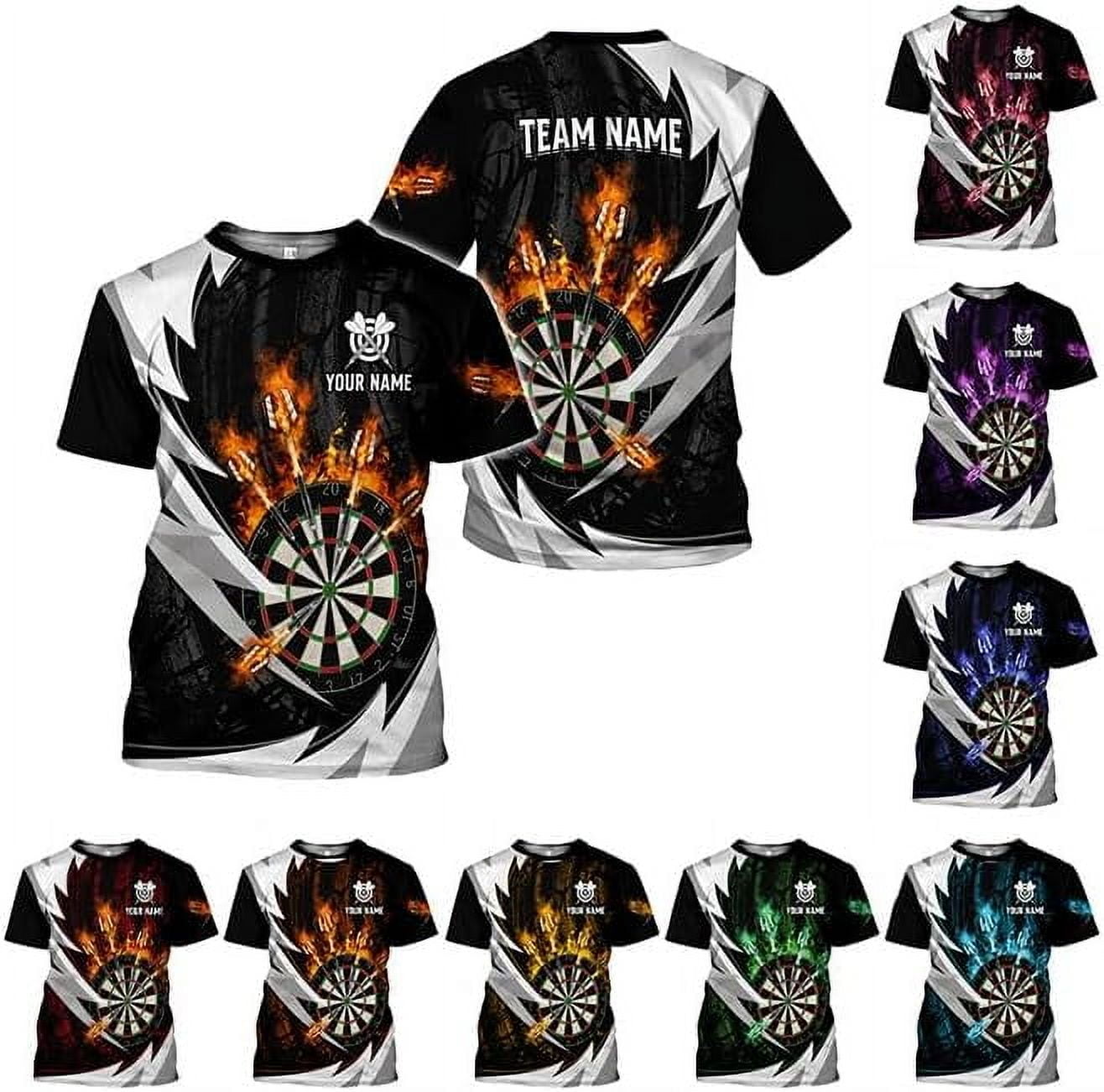 Personalized 3D Dart Shirt for Teams - Custom Name Funny Dartboard ...
