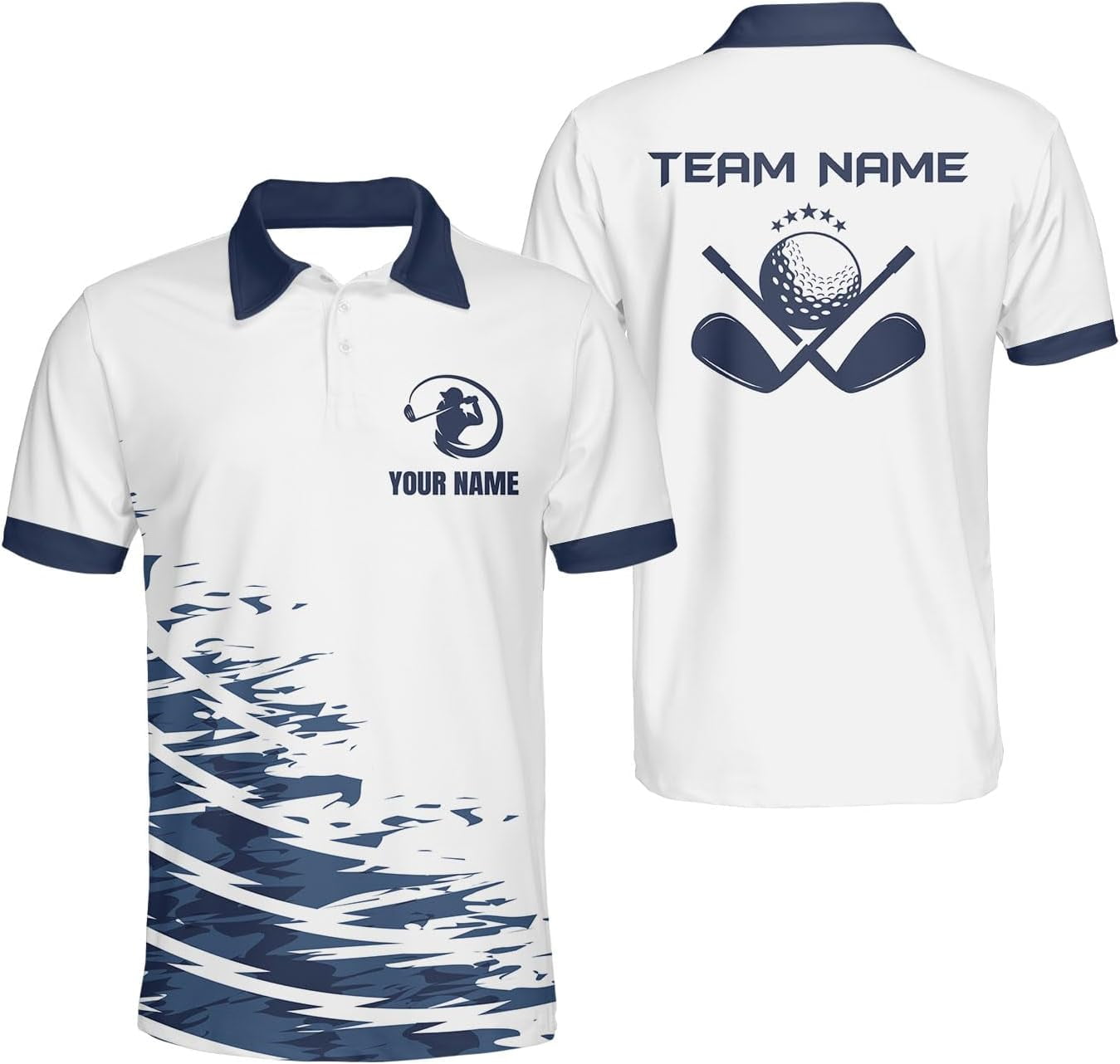 Personalized 3D Funny Golf Polo Shirt for Men Men's Golf Polo Shirts ...