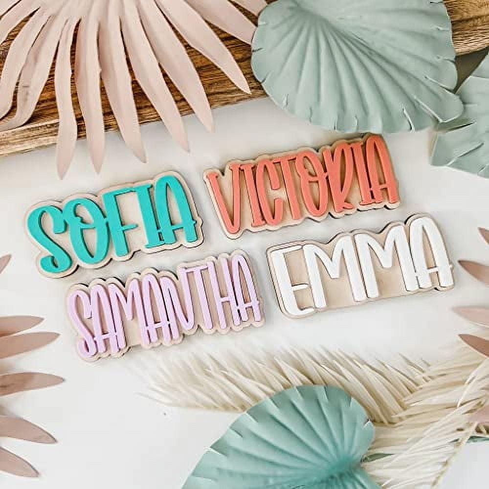 Personalized 3D Name Magnet - Wood & Acrylic Custom Magnet for School ...