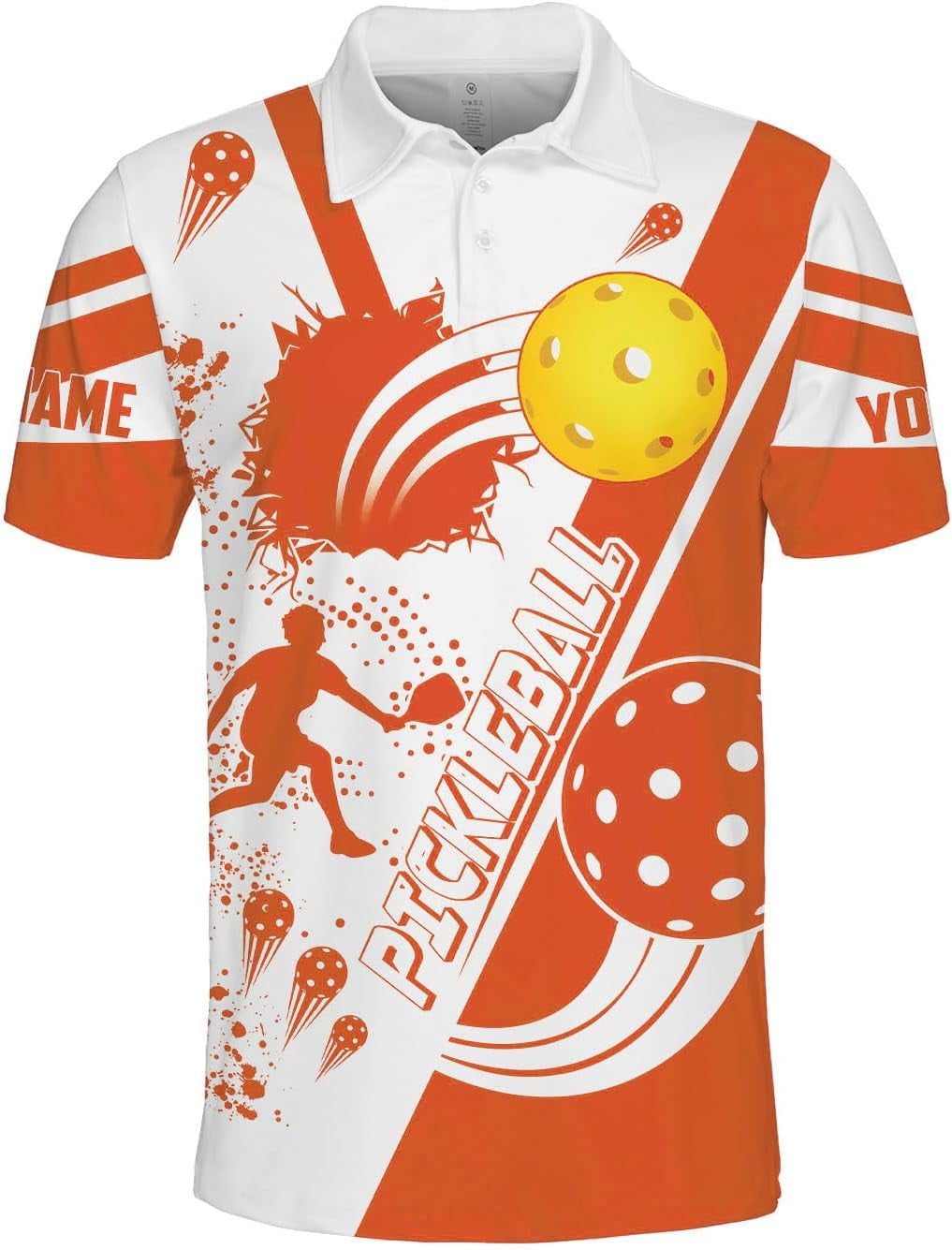 Personalized 3D Pickleball Polo Shirt for Teams Custom Name Sport Fit ...