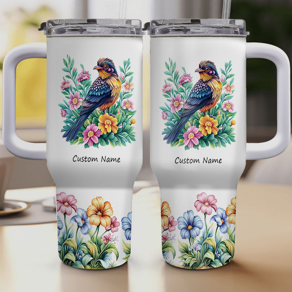 Personalized 40oz Nightjar Tumbler for Bird Lovers – Custom Stainless ...