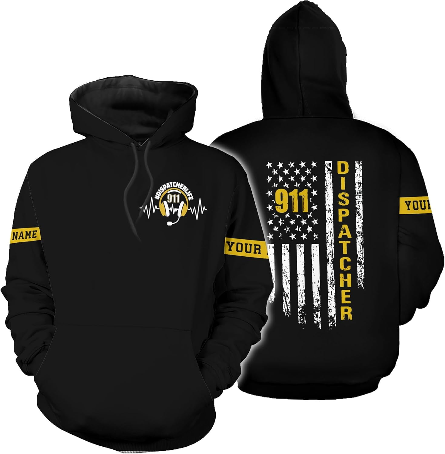 Personalized 911 Dispatcher 3D Shirt, Custom Dispatcher 3D T-shirt ...