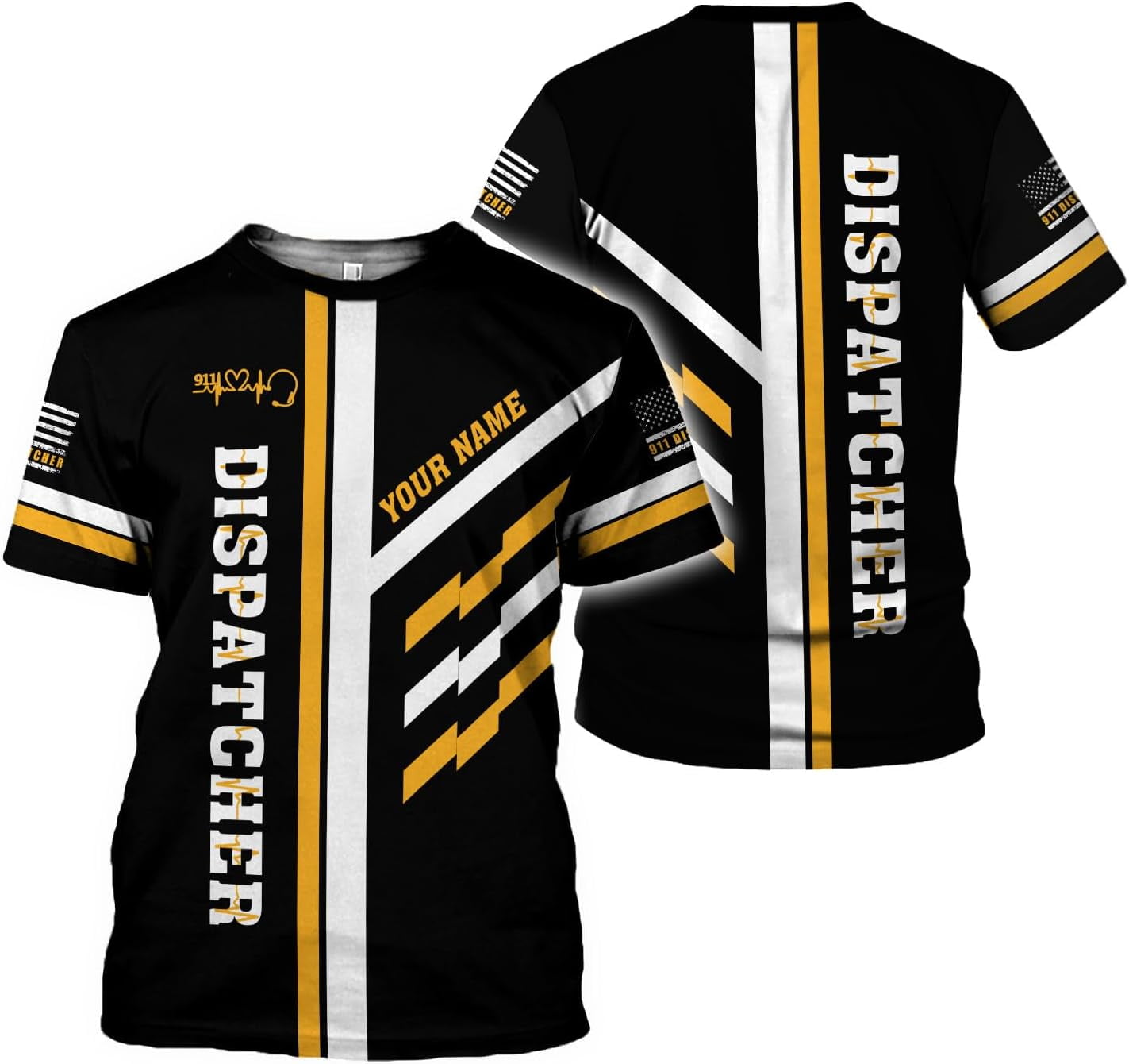 Personalized 911 Dispatcher 3D Shirt, Custom Dispatcher 3D T-shirt ...