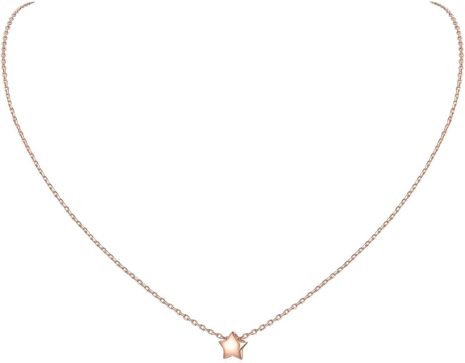 Personalized 925 Sterling Silver Dainty Small Heart/Star/Moon/Dot ...