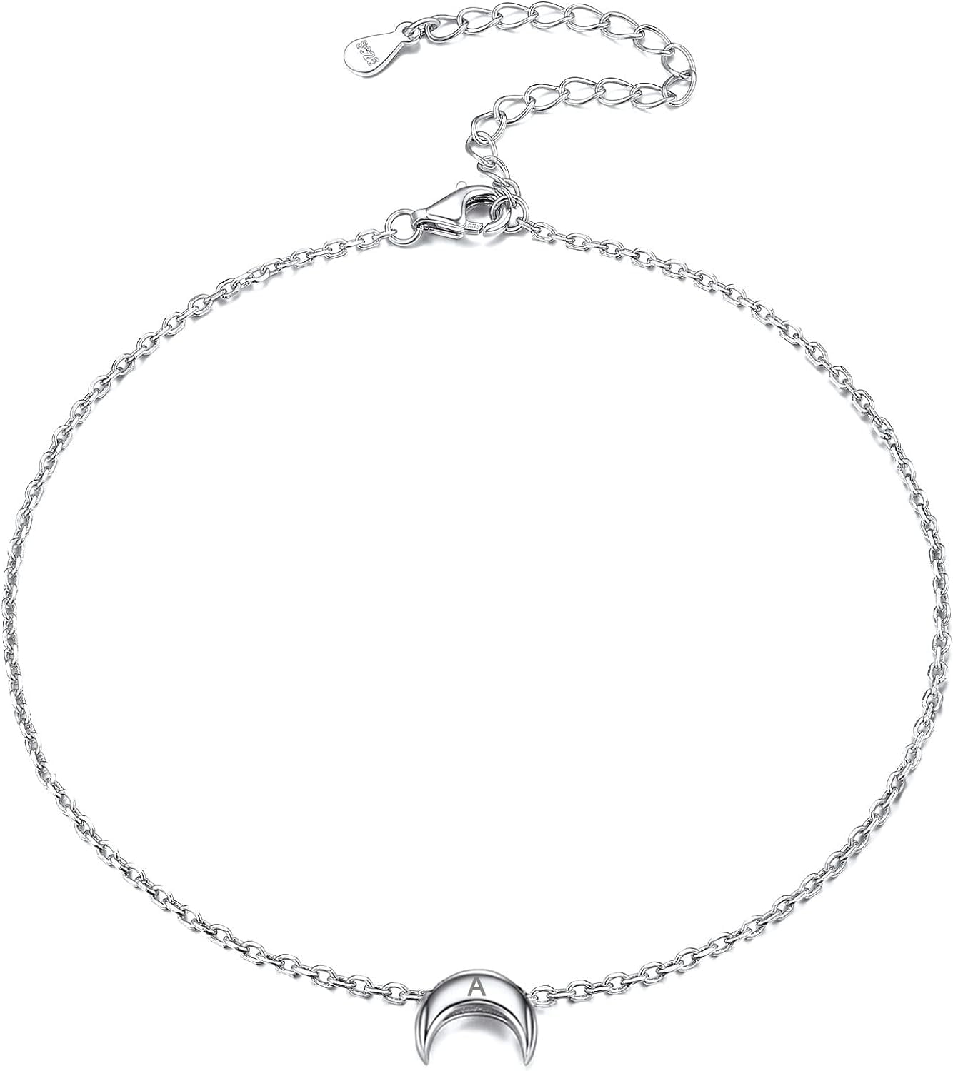 Personalized 925 Sterling Silver Tiny Heart/Moon/Star/Sun/Dot/Triangle ...