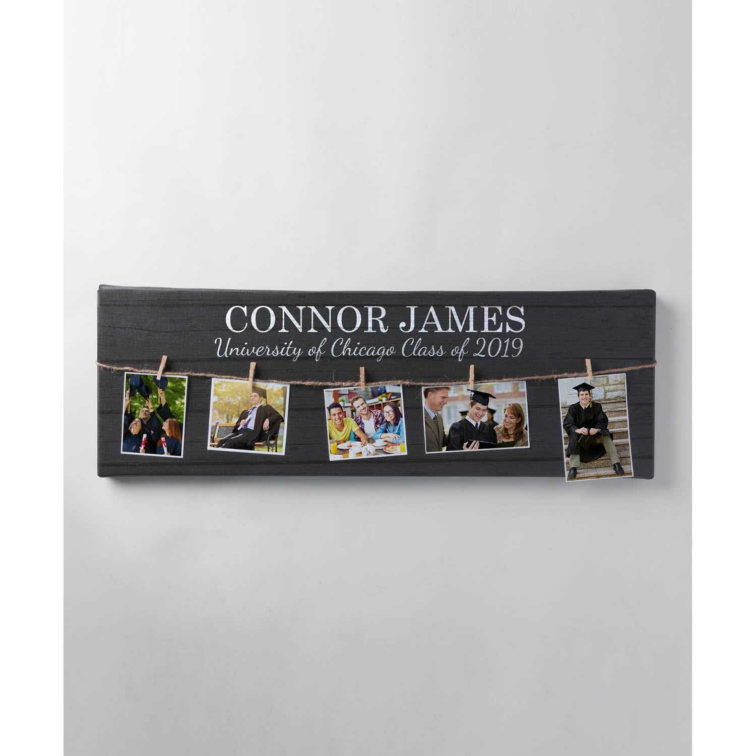 Personalized 9x27 Graduation Canvas with Photo Clips - Walmart.com
