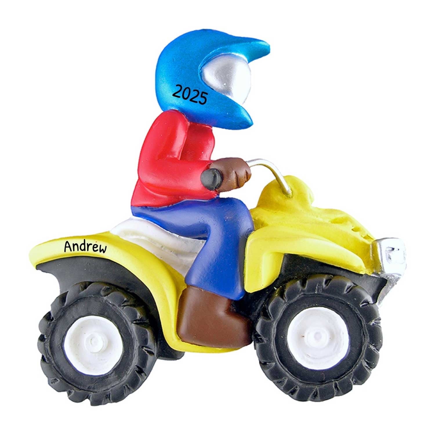 Personalized ATV Ornament - Dirt Track Racing 4-Wheeler Christmas Decor ...