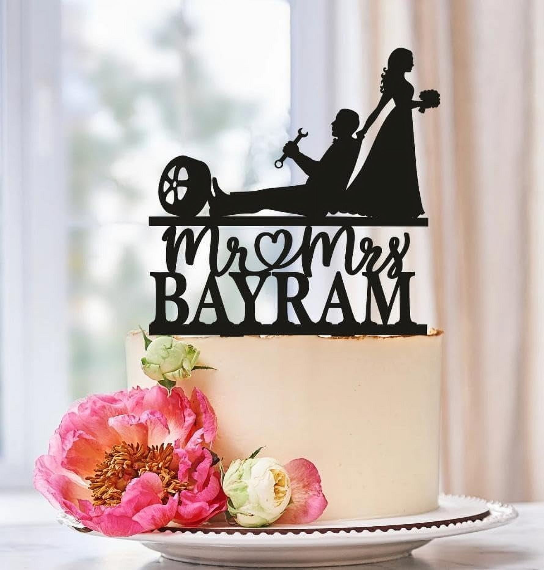 Personalized Acrylic Cake Topper, For Engagements, Birthday, Party ...