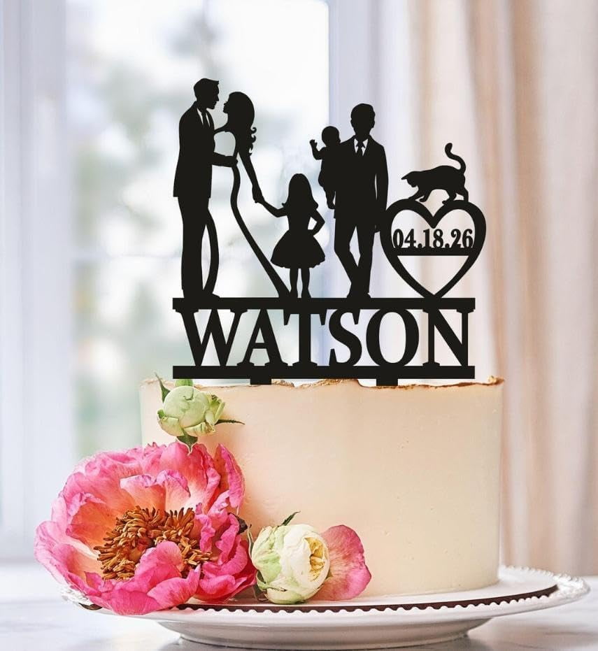 Personalized Acrylic Cake Topper, For Engagements, Birthday, Party ...