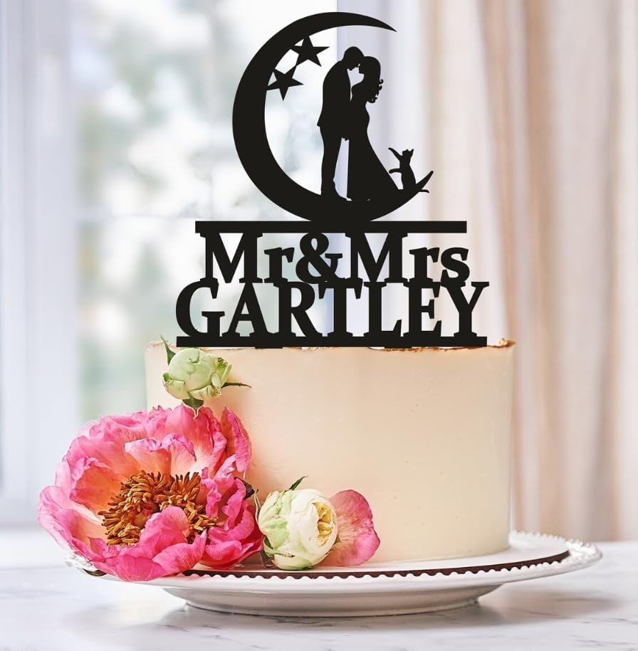 Personalized Acrylic Cake Topper, For Engagements, Birthday, Party ...