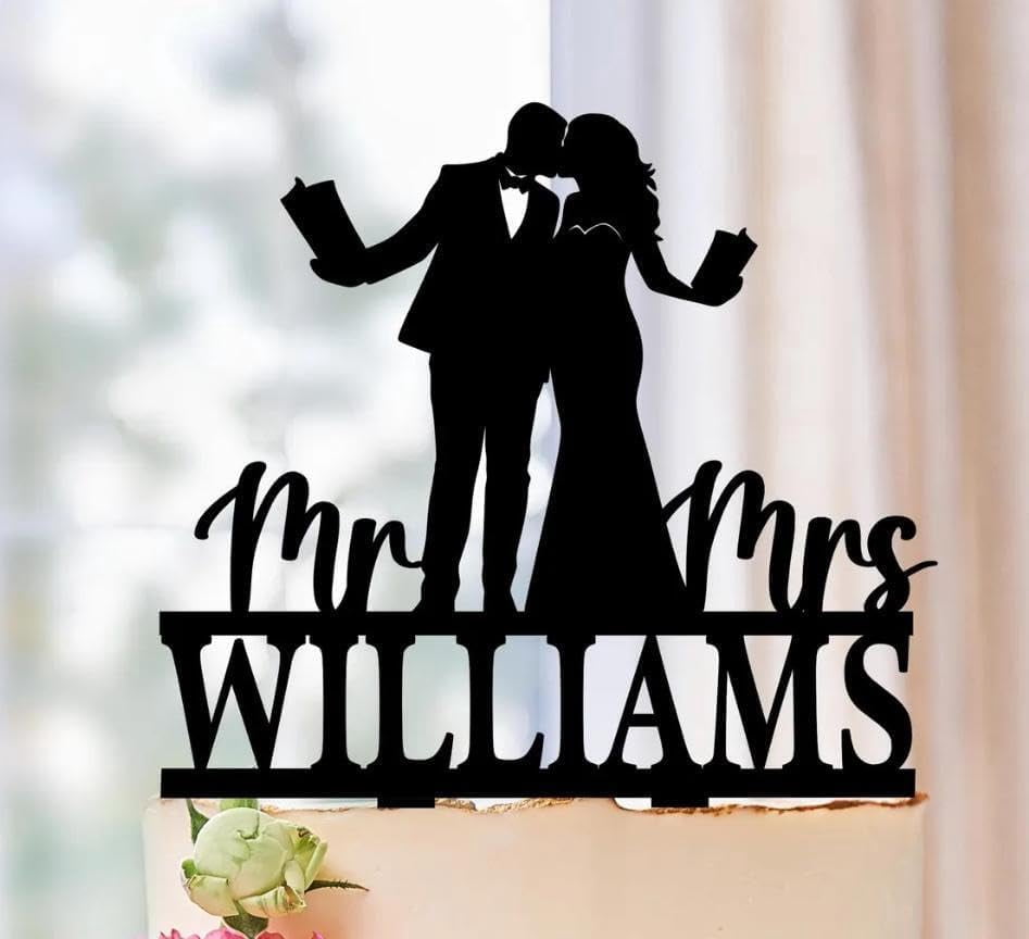 Personalized Acrylic Cake Topper, For Engagements, Birthday, Party ...