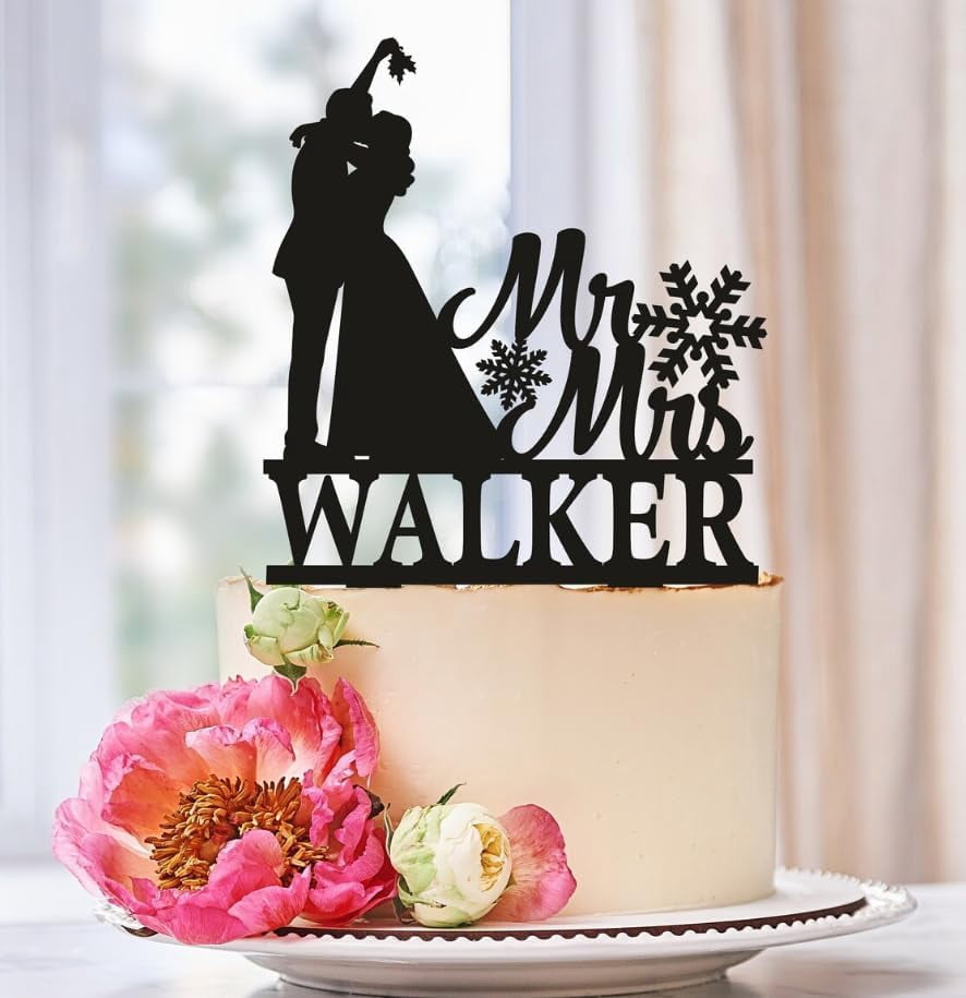 Personalized Acrylic Cake Topper, For Engagements, Birthday, Party ...
