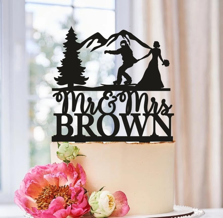 Personalized Acrylic Cake Topper, For Engagements, Birthday, Party ...