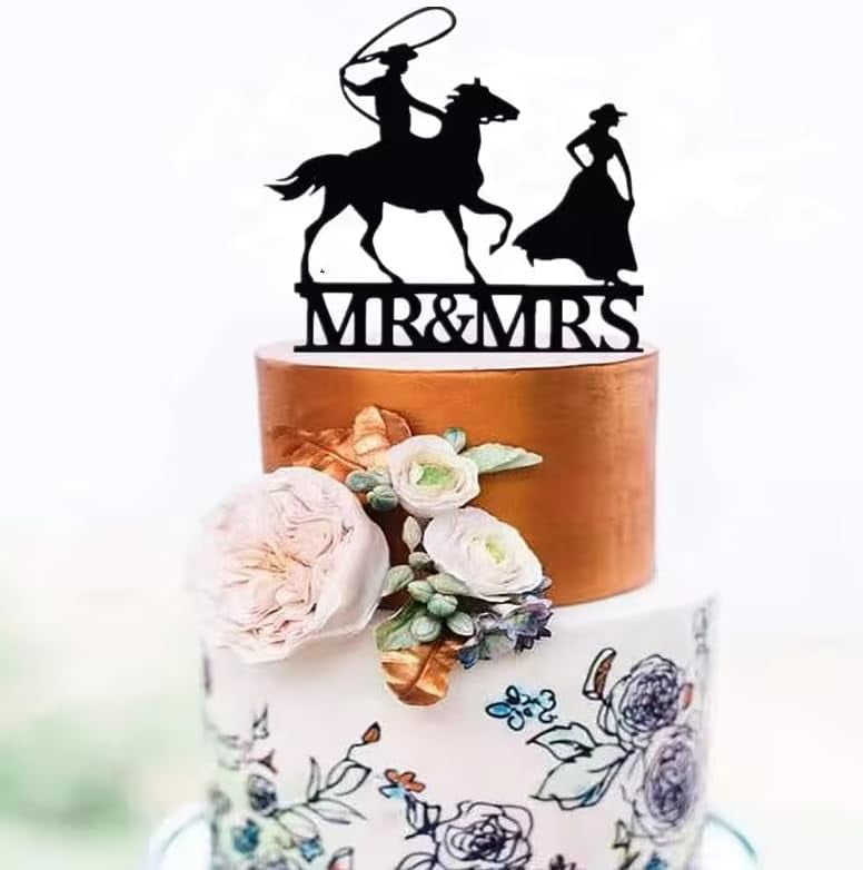 Personalized Acrylic Cake Topper, Mixed Style Mr & Mrs Farmer Southern ...