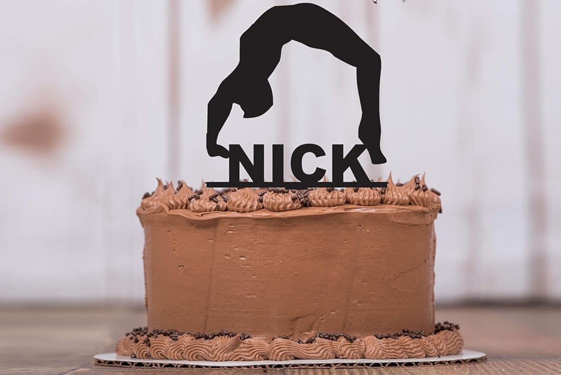 Personalized Acrylic Cake Toppers, Backbend Gymnast, Bridge, Gymnastic ...