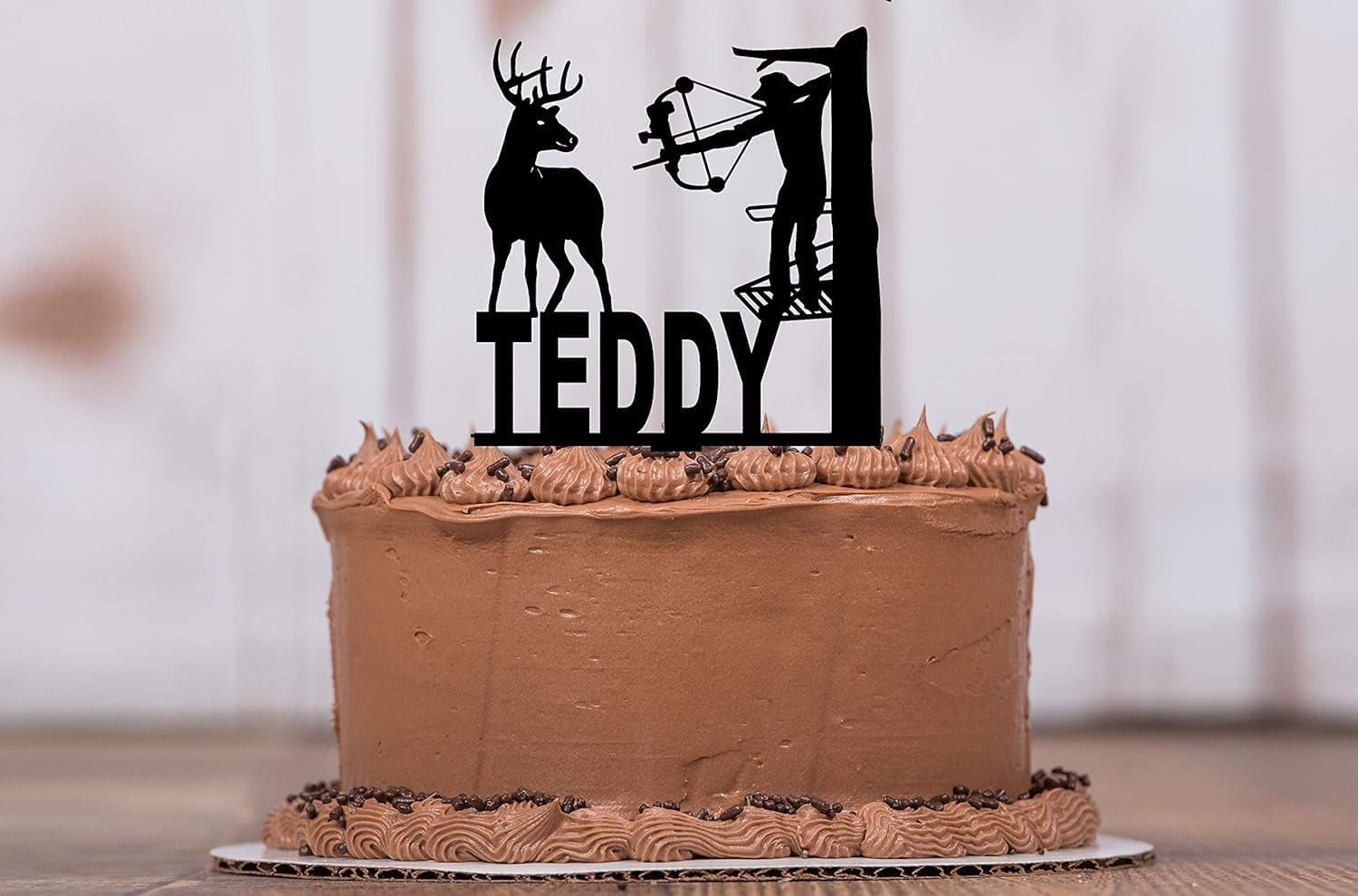 Personalized Acrylic Cake Toppers, Bow Hunter Cake Topper, Hunter in ...