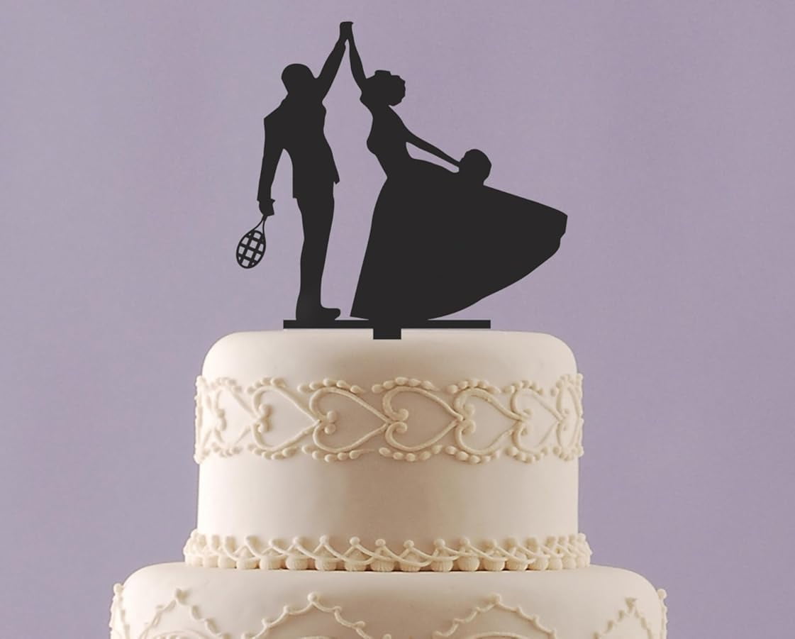 Personalized Acrylic Cake Toppers, Bride and Groom Cake Topper, Sports ...
