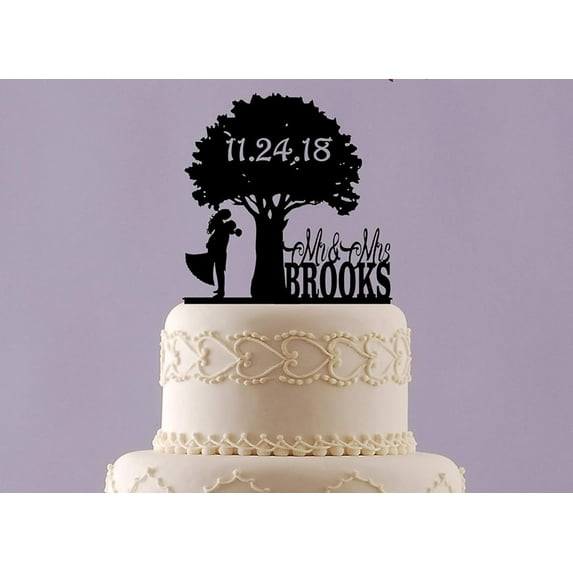 Personalized Acrylic Cake Toppers, Bride and Groom Cake Topper, Wedding ...