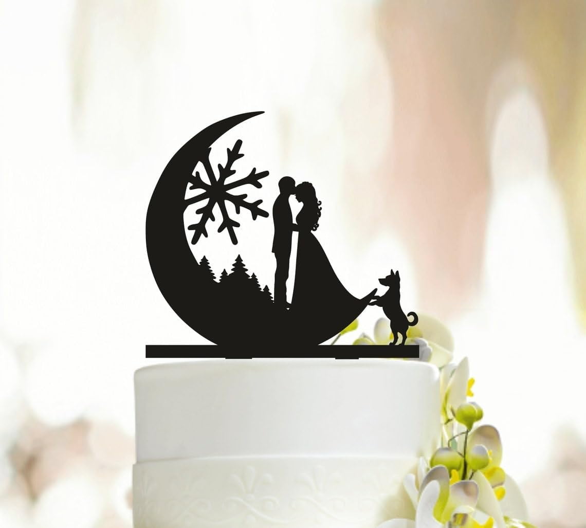 Personalized Acrylic Cake Toppers, Christmas Wedding Cake Topper ...