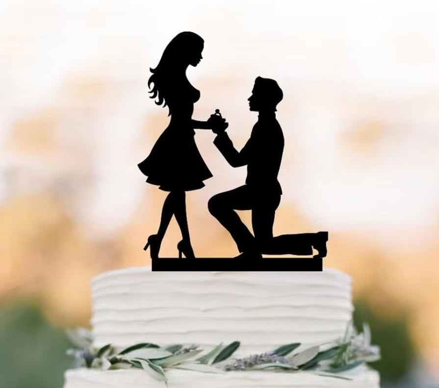 Personalized Acrylic Cake Toppers, Engagement Wedding Cake topper ...