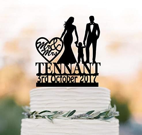 Personalized Acrylic Cake Toppers, Family Wedding Cake Topper With ...