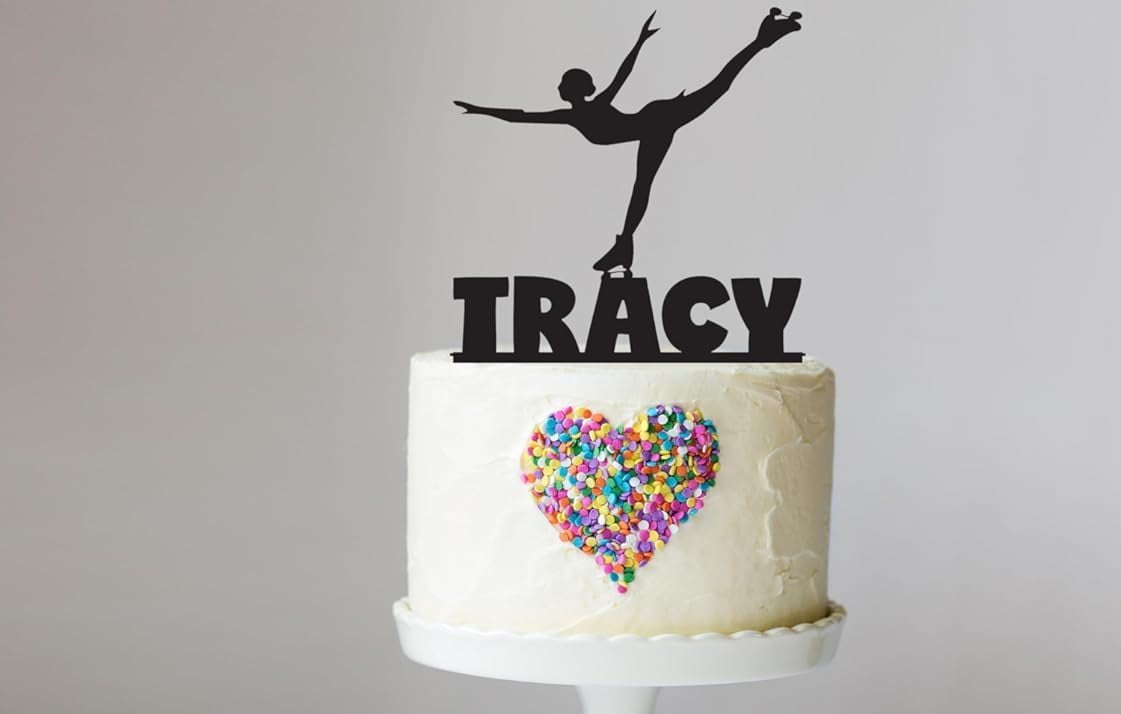 Personalized Acrylic Cake Toppers, Female Roller Skater Topper with ...
