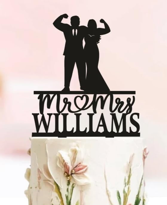 Personalized Acrylic Cake Toppers，Fitness Wedding Cake Topper ...