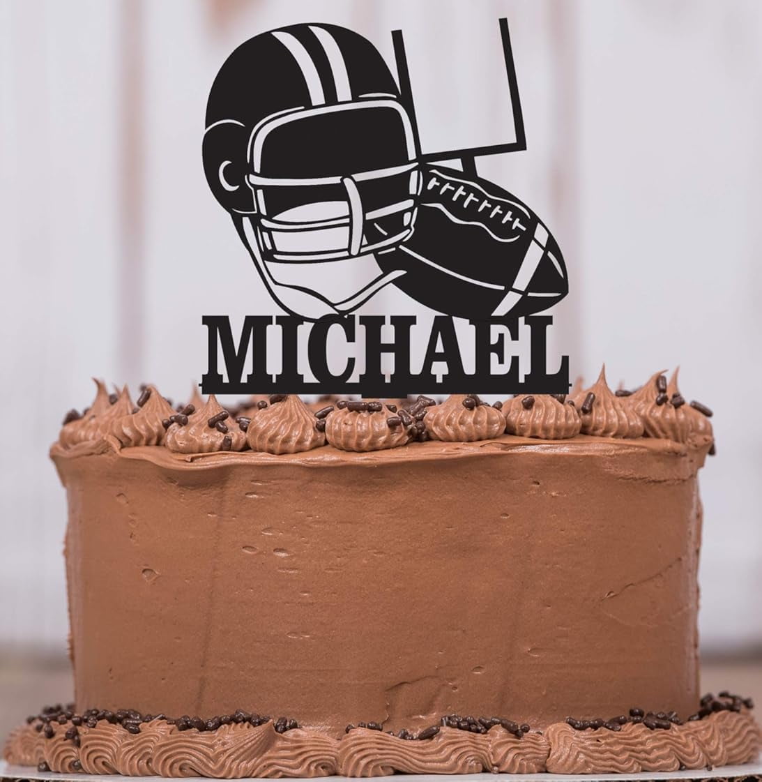 Personalized Acrylic Cake Toppers, Football Cake Topper with Keepsake ...