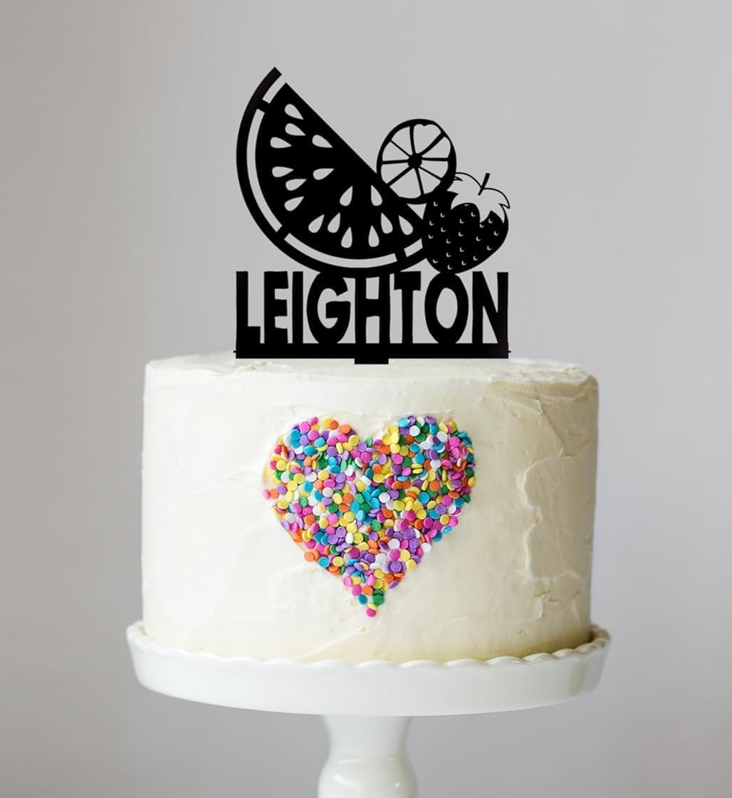 Personalized Acrylic Cake Toppers, Fruit Cake Topper, Girls Decor, Cake ...